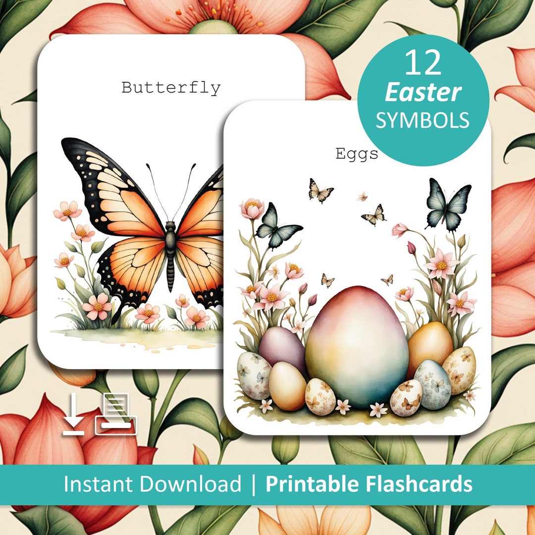 Printable Easter Symbols Flashcards, Fun Learning | Learn 12 Iconic ...