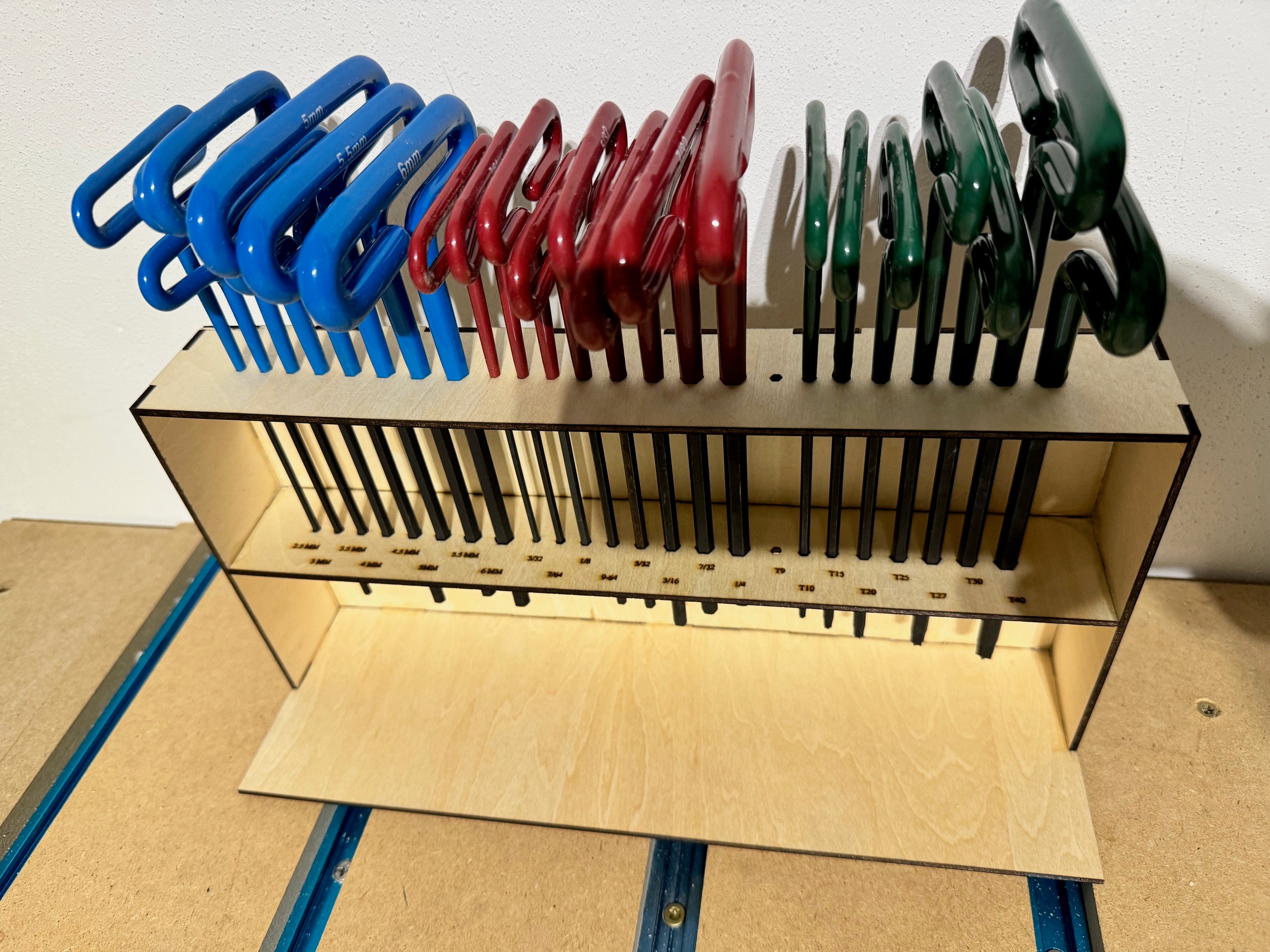 T-handle Hex Key Holder / Stand / Organizer Laser Cut Files. 3mm ...