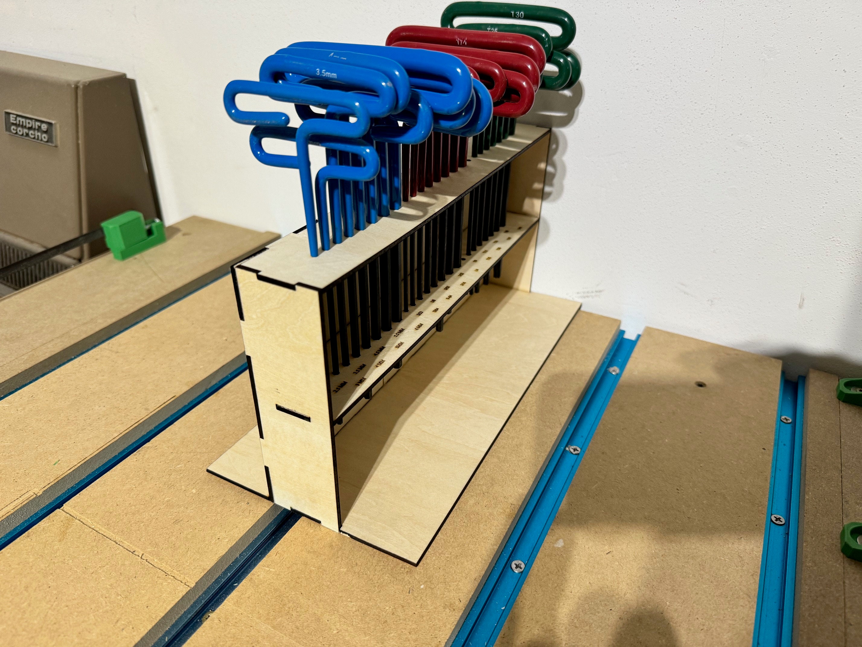 T-handle Hex Key Holder / Stand / Organizer Laser Cut Files. 3mm ...