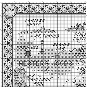 Narnia Map Cross Stitch Pattern PDF - Etsy