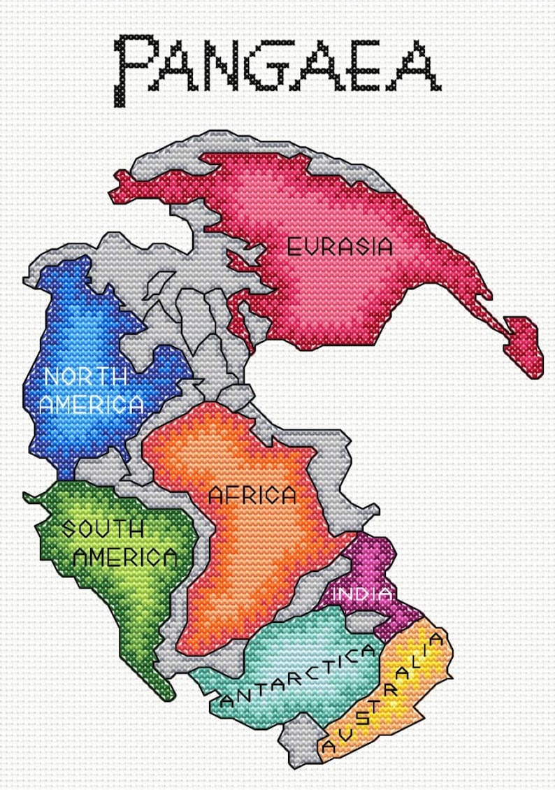 Pangaea Cross-stitch Pattern Downloadable PDF - Etsy