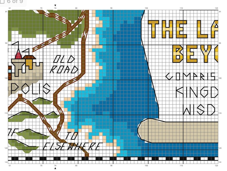 Phantom Tollbooth Lands Beyond Map - Cross Stitch Pattern PDF - Etsy