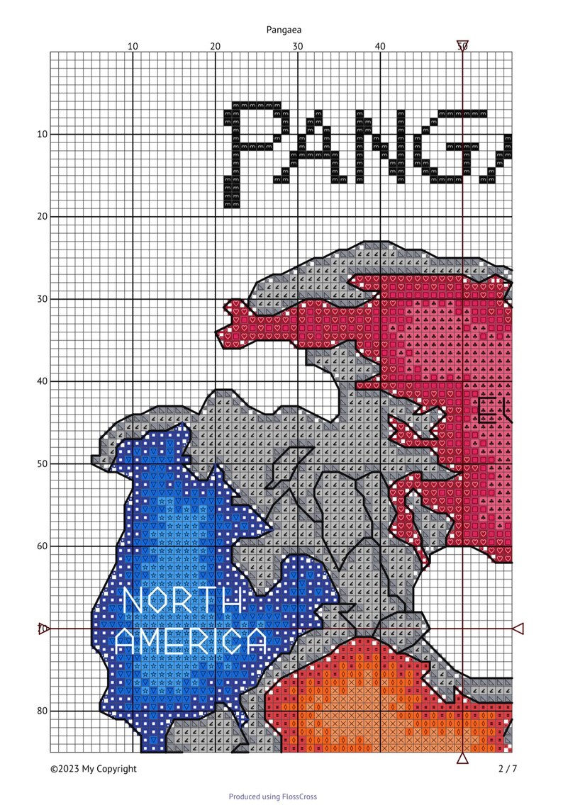 Pangaea Cross-stitch Pattern Downloadable PDF - Etsy
