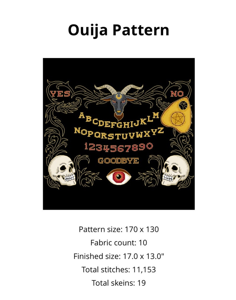 Ouija Board Cross Stitch Pattern PDF - Etsy