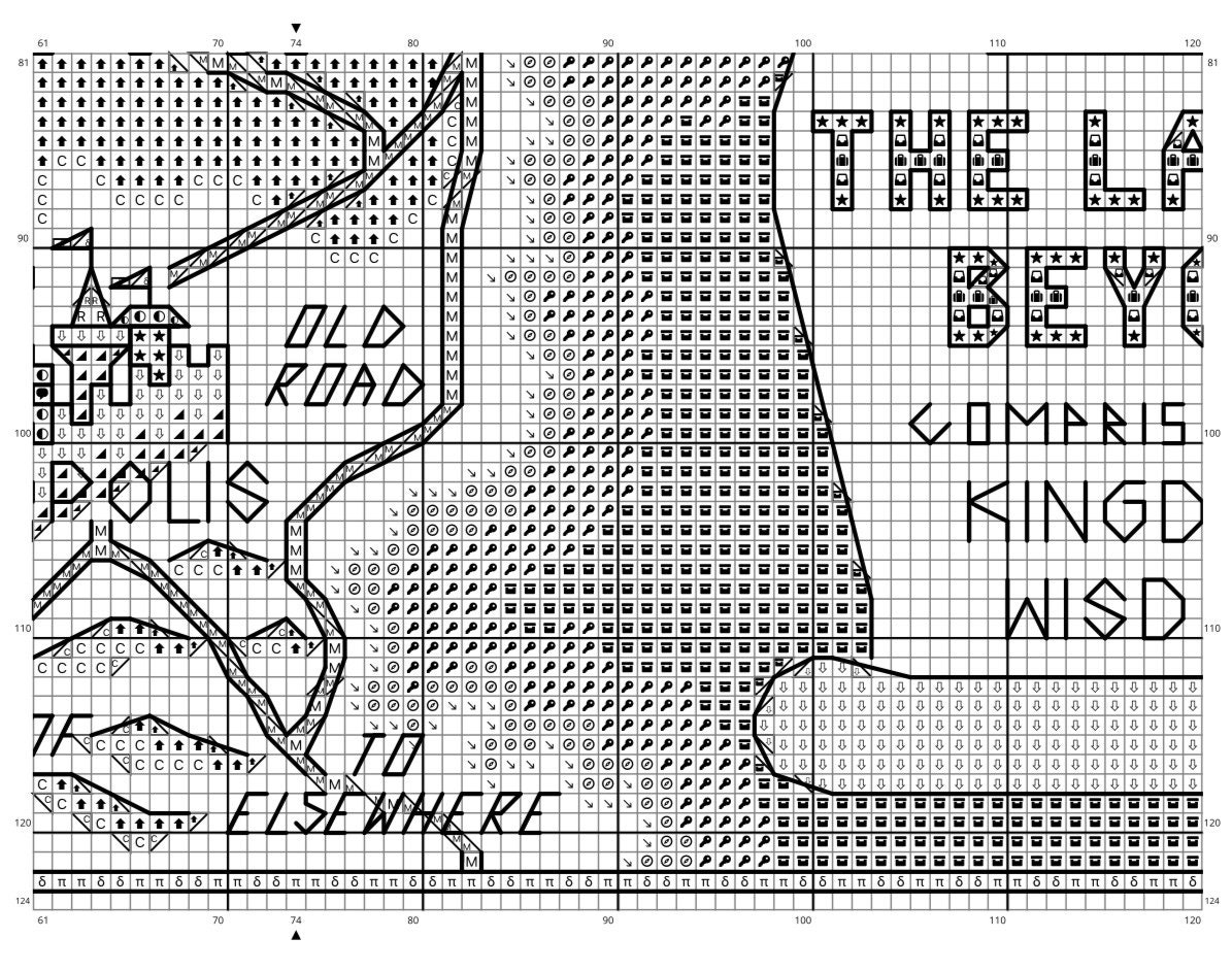 Phantom Tollbooth Lands Beyond Map - Cross Stitch Pattern PDF - Etsy
