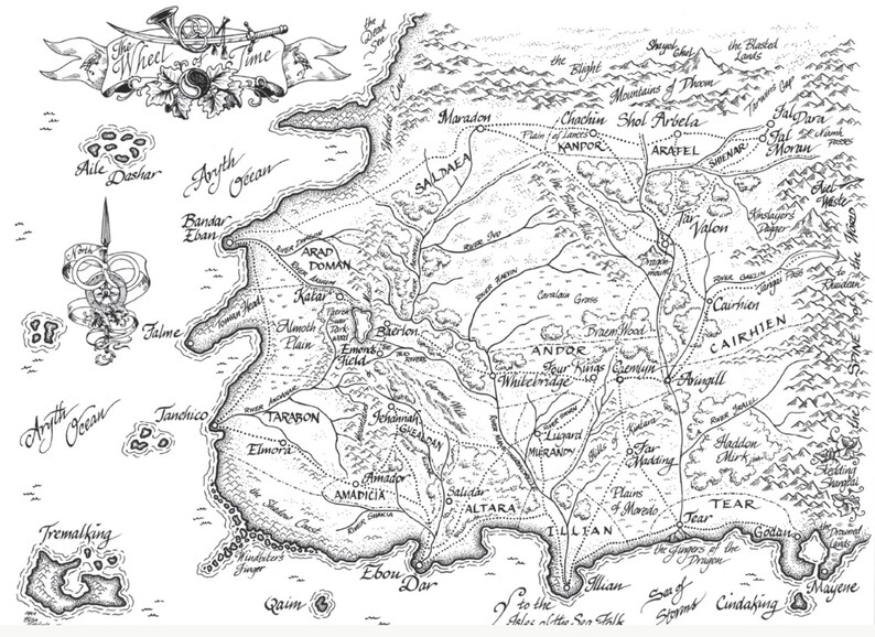 Wheel of Time Westlands Map Cross Stitch Pattern PDF - Etsy