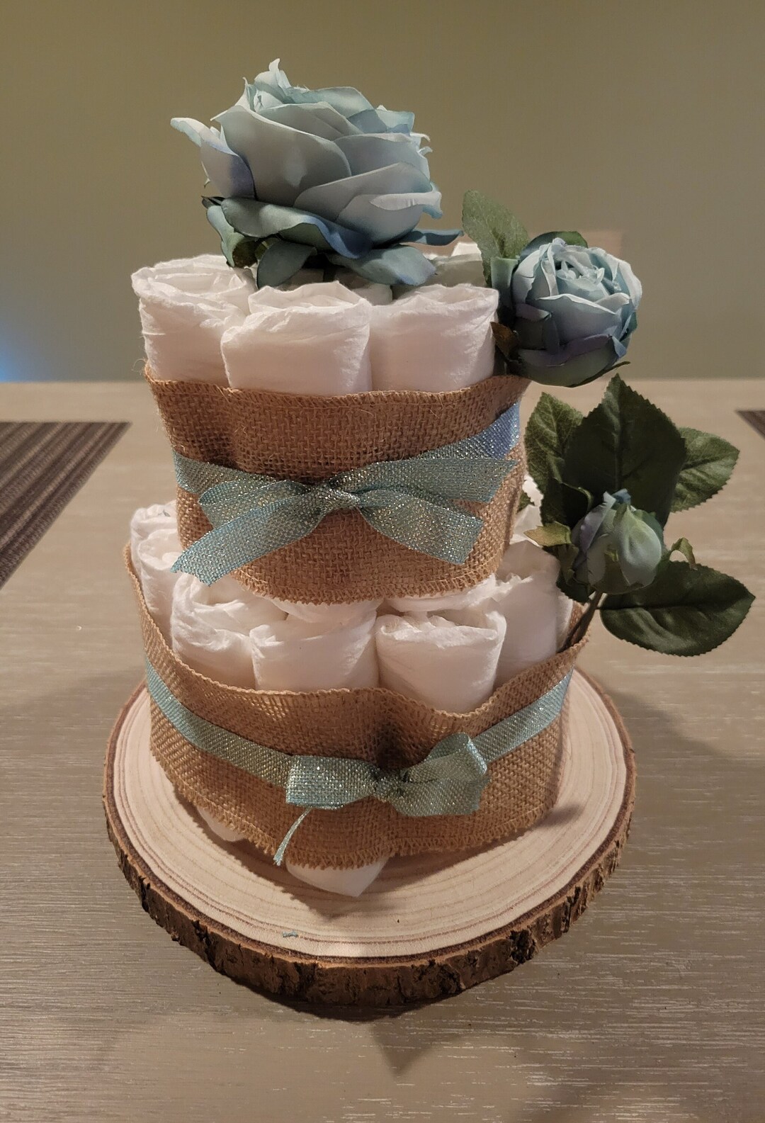 Neutral Diaper Cake - Teal - Etsy