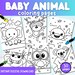 30 Baby Animal Printable Coloring Pages Kids Animal Printable Coloring ...