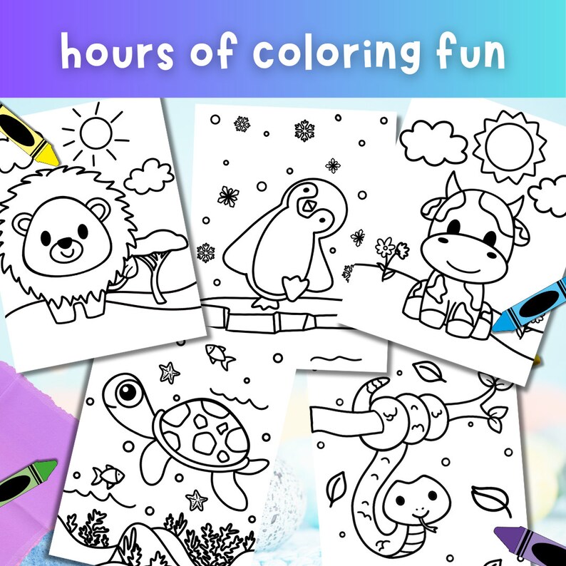 30 Baby Animal Printable Coloring Pages Kids Animal Printable Coloring ...