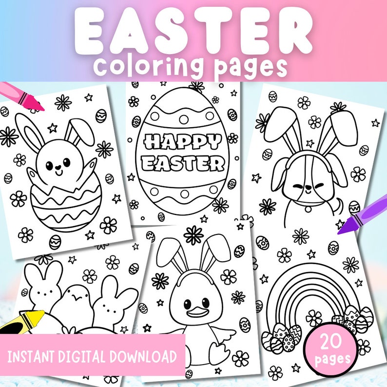 30 Easter Printable Coloring Pages Kids Easter Printable Coloring ...