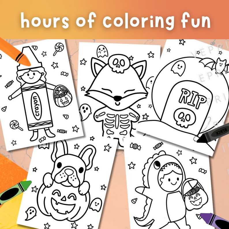 30 Halloween Printable Coloring Pages Kids Halloween Printable Coloring ...