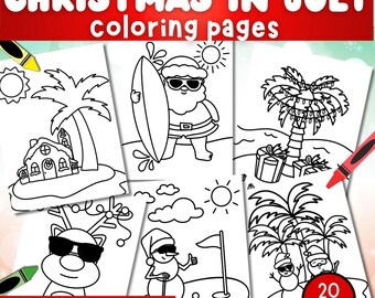 20 Christmas in July Printable Coloring Pages Kids Christmas Printable ...