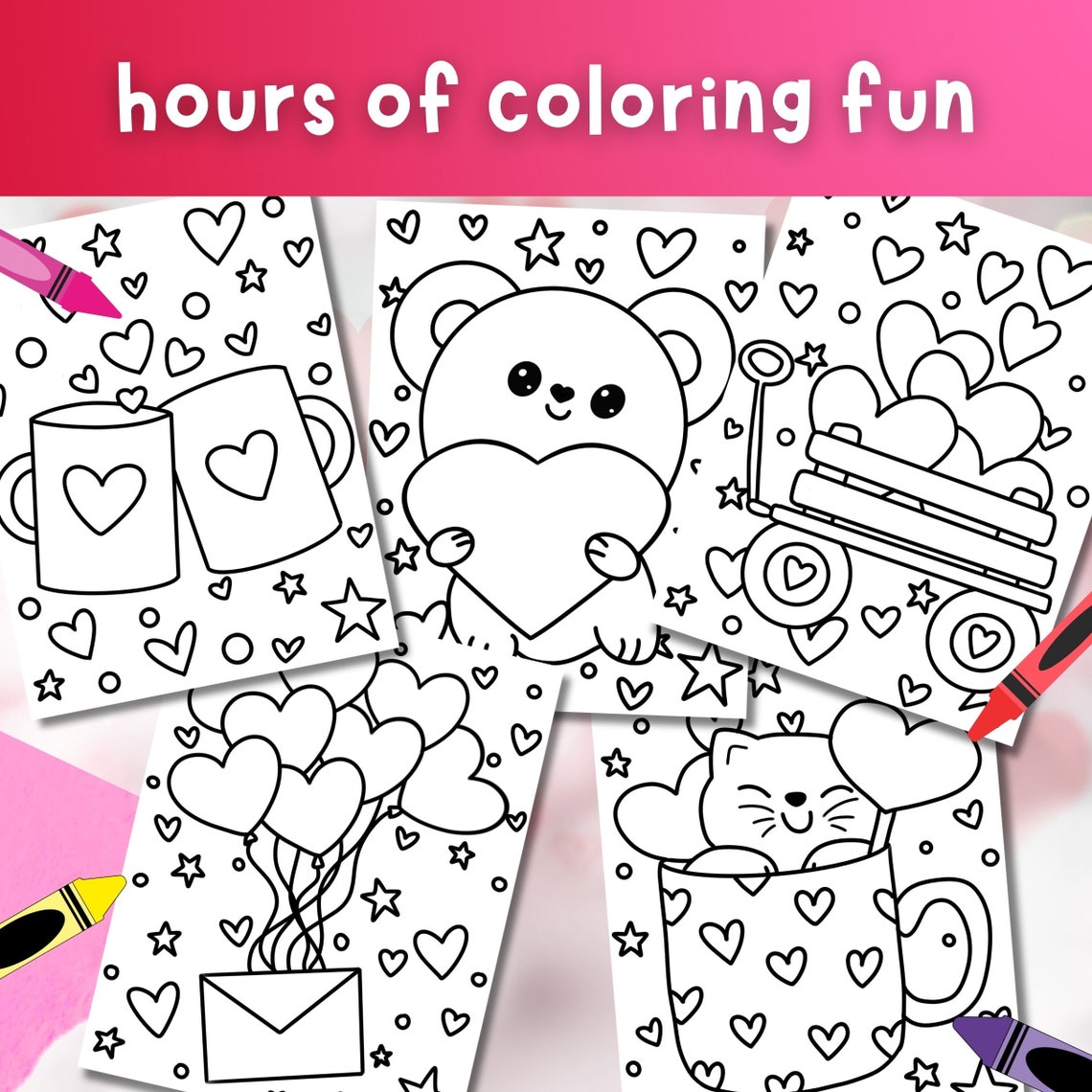 30 Valentine's Day Printable Coloring Pages Kids Valentines Day ...