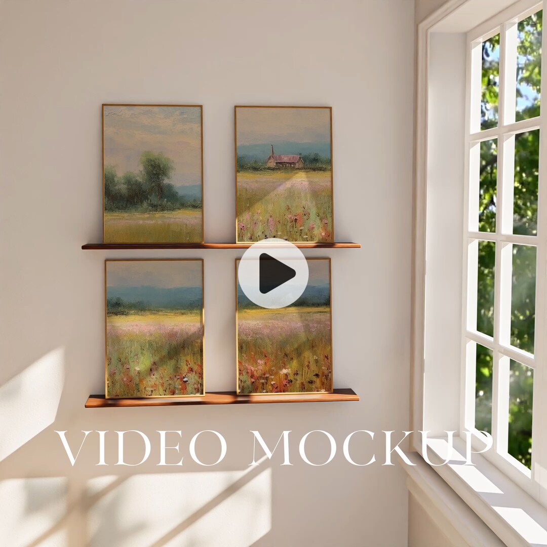 Animated Frame Mockup: Wood A1 Vertical PSD (digital Download) - Etsy