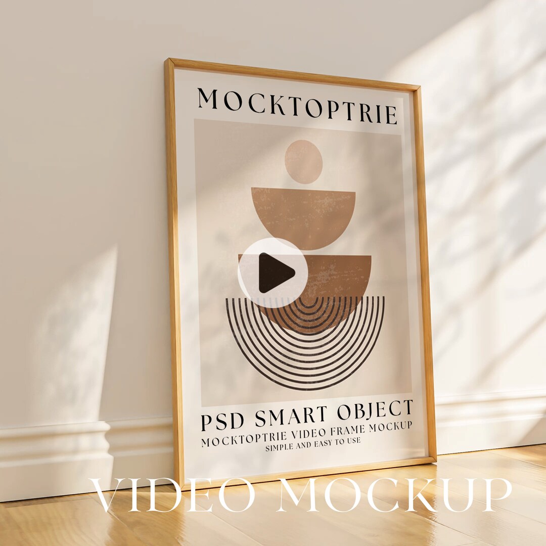 Video Frame ISO A1 Mockup, Animated Frame Mockup, PSD Smart Object ...