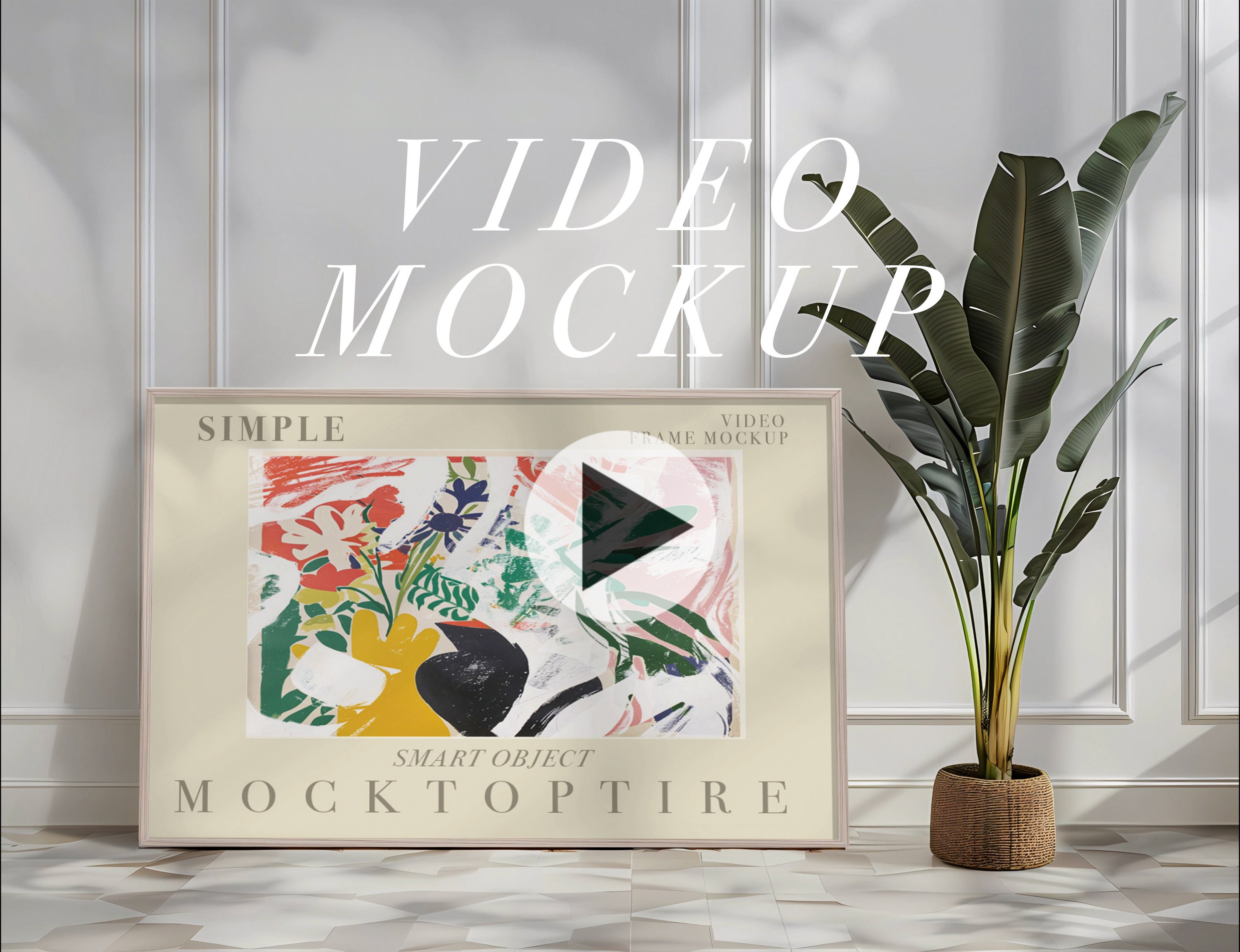 3 Scenes ISO A1 Video Frame Mockup, Animated Frame Mockup, PSD Smart ...