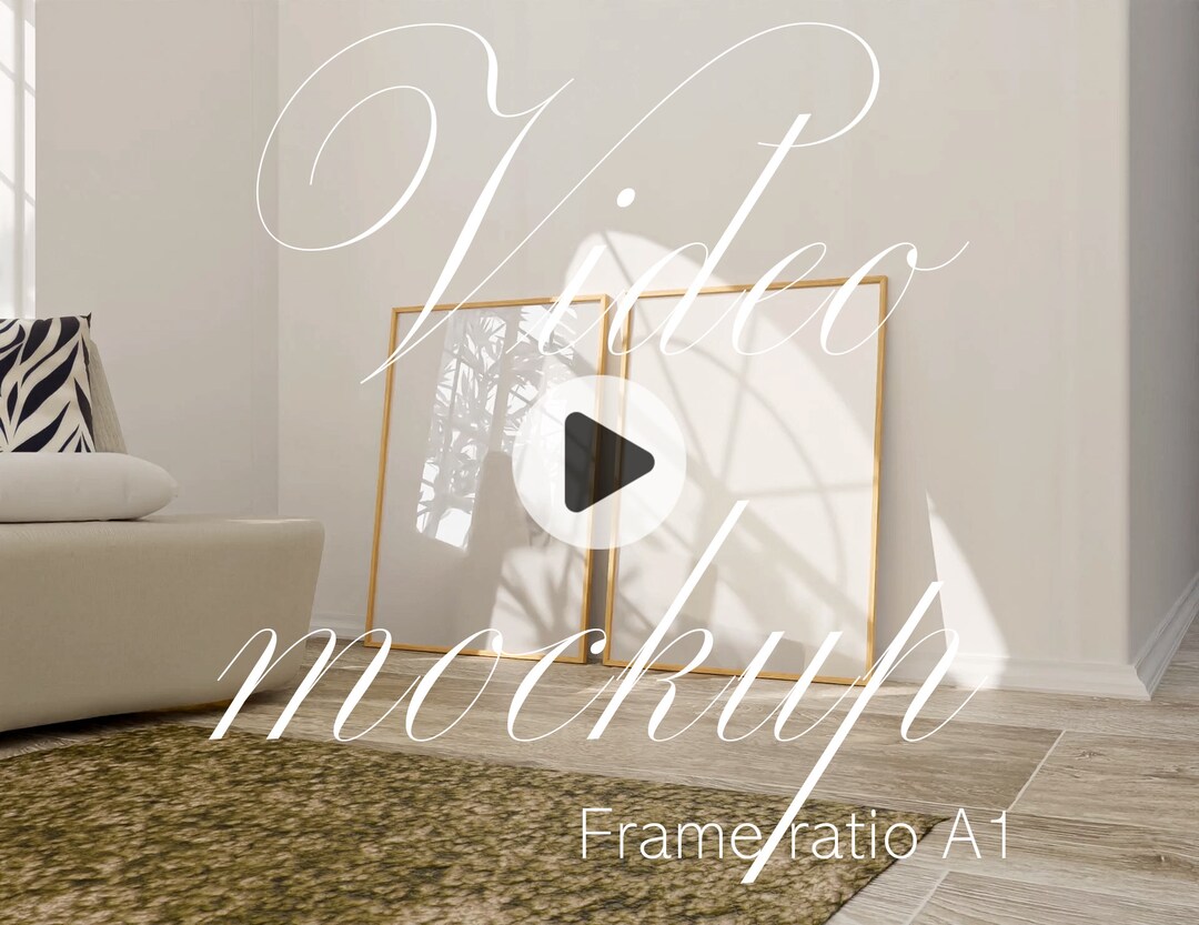 Video Frame ISO A1 Mockup, Animated Frame Mockup, PSD Smart Object ...