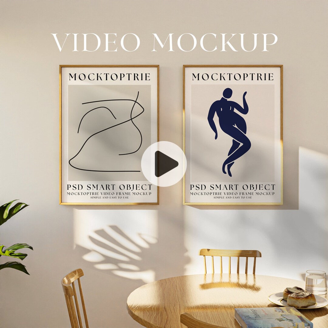 Video Frame ISO A1 Mockup, Animated Frame Mockup, PSD Smart Object ...
