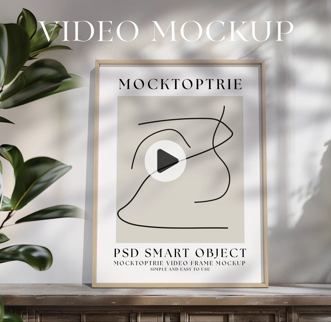 Video Frame 3x4 Mockup, Animated Frame Mockup, PSD Smart Object ...