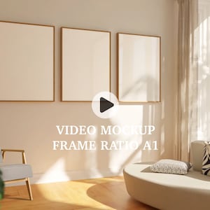 Video Frame ISO A1 Mockup, Animated Frame Mockup, PSD Smart Object ...