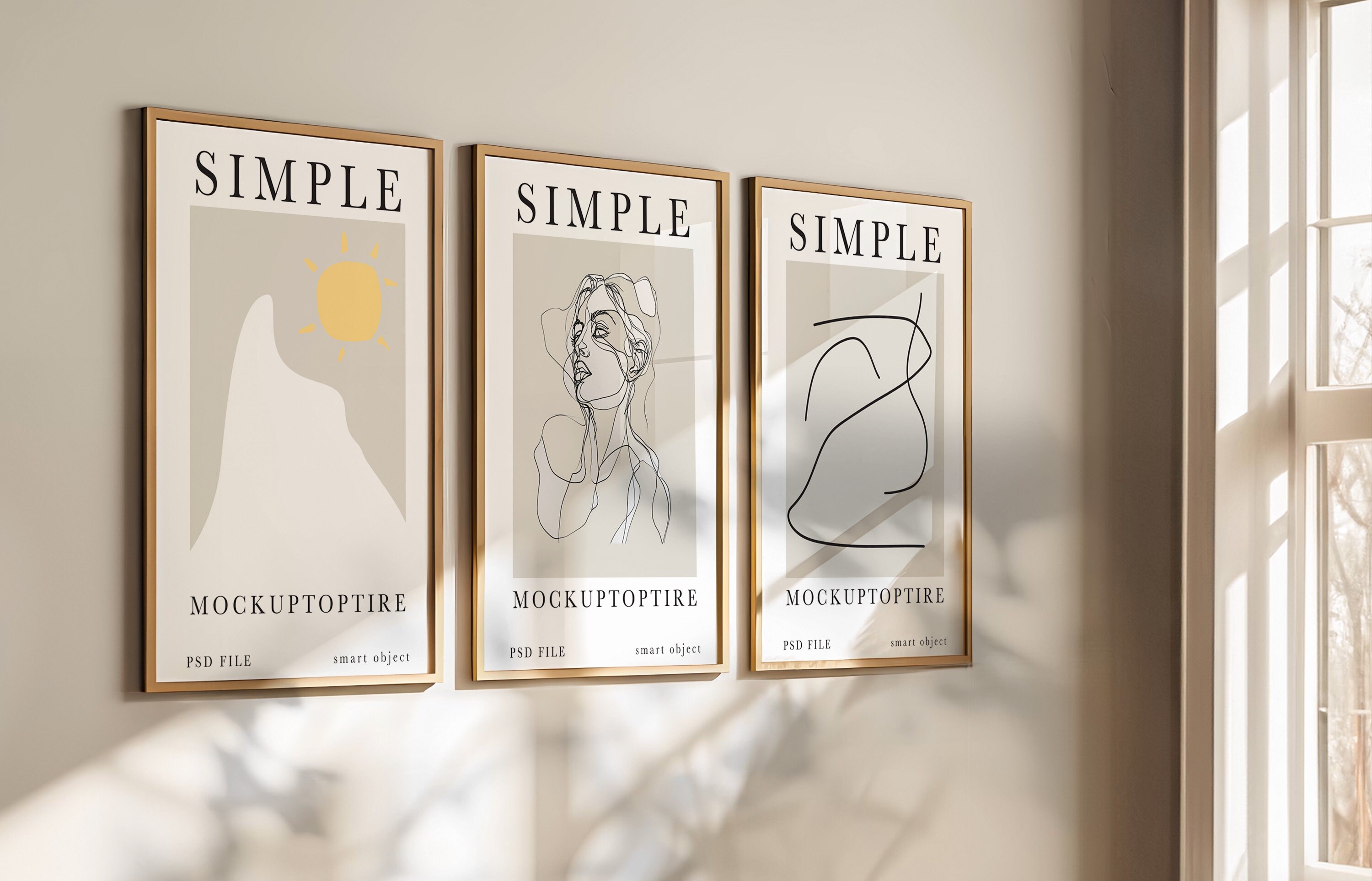 Three Frame Video Mockup, Animated Frame Mockup, Smart Object, PSD ...