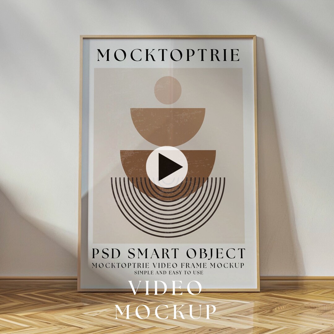 Video Frame ISO A1 Mockup, Animated Frame Mockup, PSD Smart Object ...