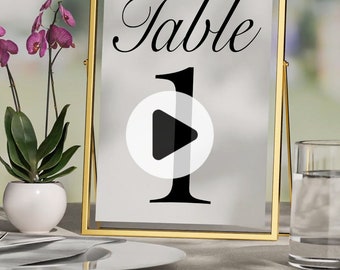 A4 Video Invitation Card Table Mockup, Animated Frame Mockup, PSD Smart ...