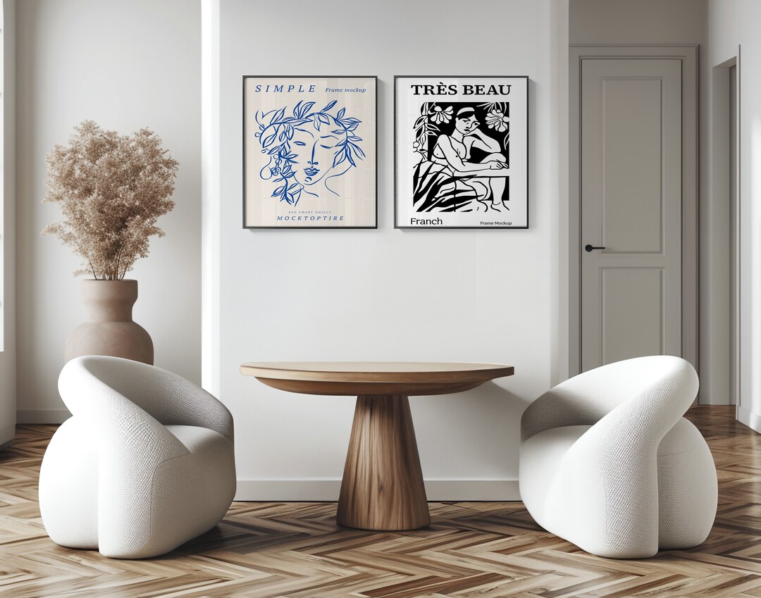 Vertical Mockup, Black Border Frame Mockup, Smart Object, PSD Smart ...