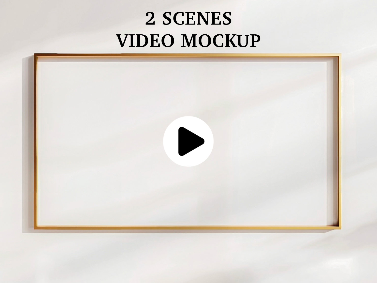 2 Scenes Video Frame 16:9 Mockup, Animated Frame Mockup, PSD Smart ...