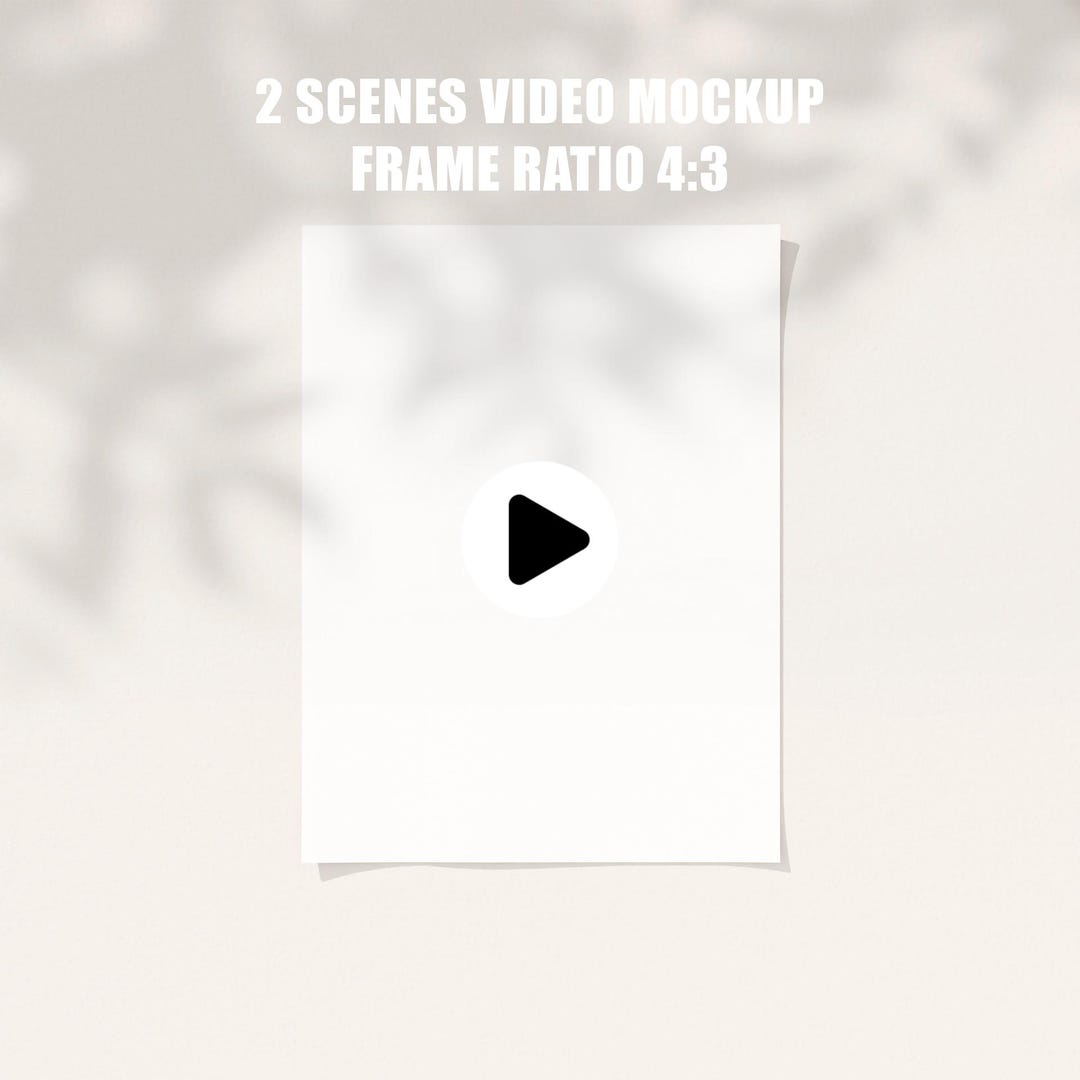 Poster 4:3 Video Mockup, Animated Frame Mockup, PSD Smart Object ...