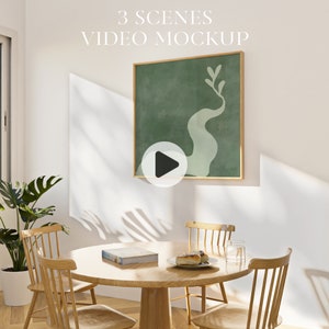 3 Scenes Video Frame Ratio 1x1 Mockup, Animated Frame Mockup, PSD Smart ...