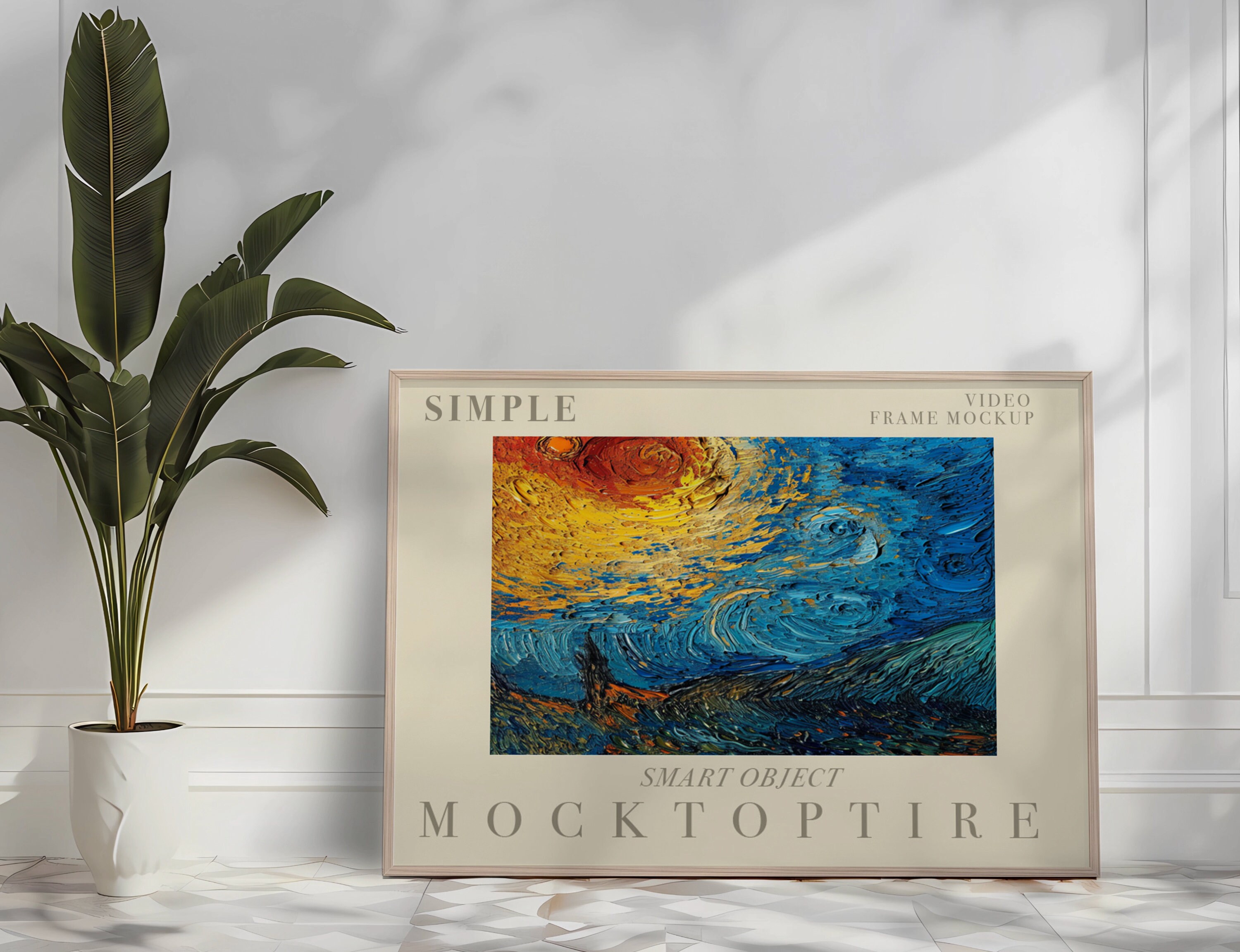 3 Scenes ISO A1 Video Frame Mockup, Animated Frame Mockup, PSD Smart ...