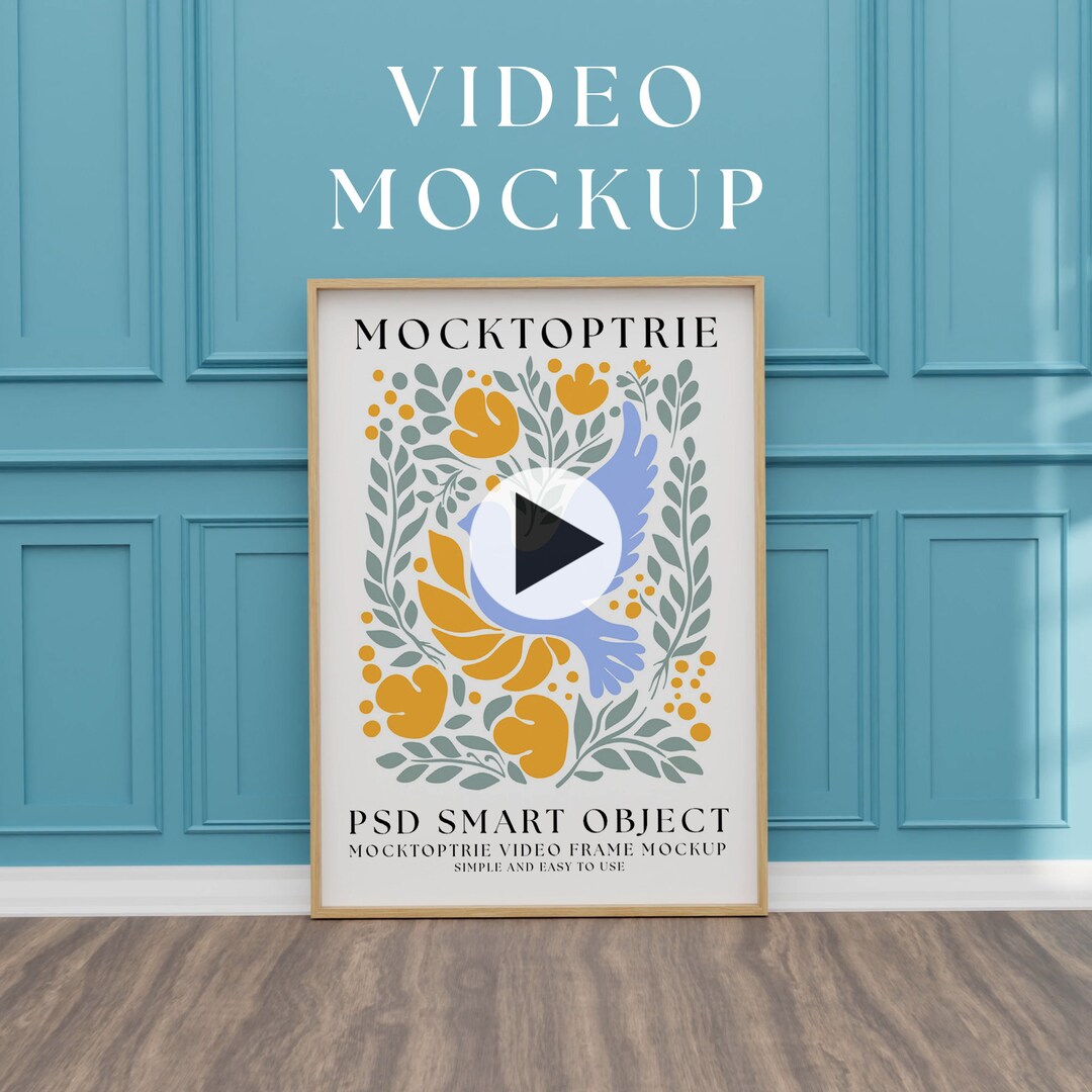 Video Frame ISO A1 Mockup, Animated Frame Mockup, PSD Smart Object ...