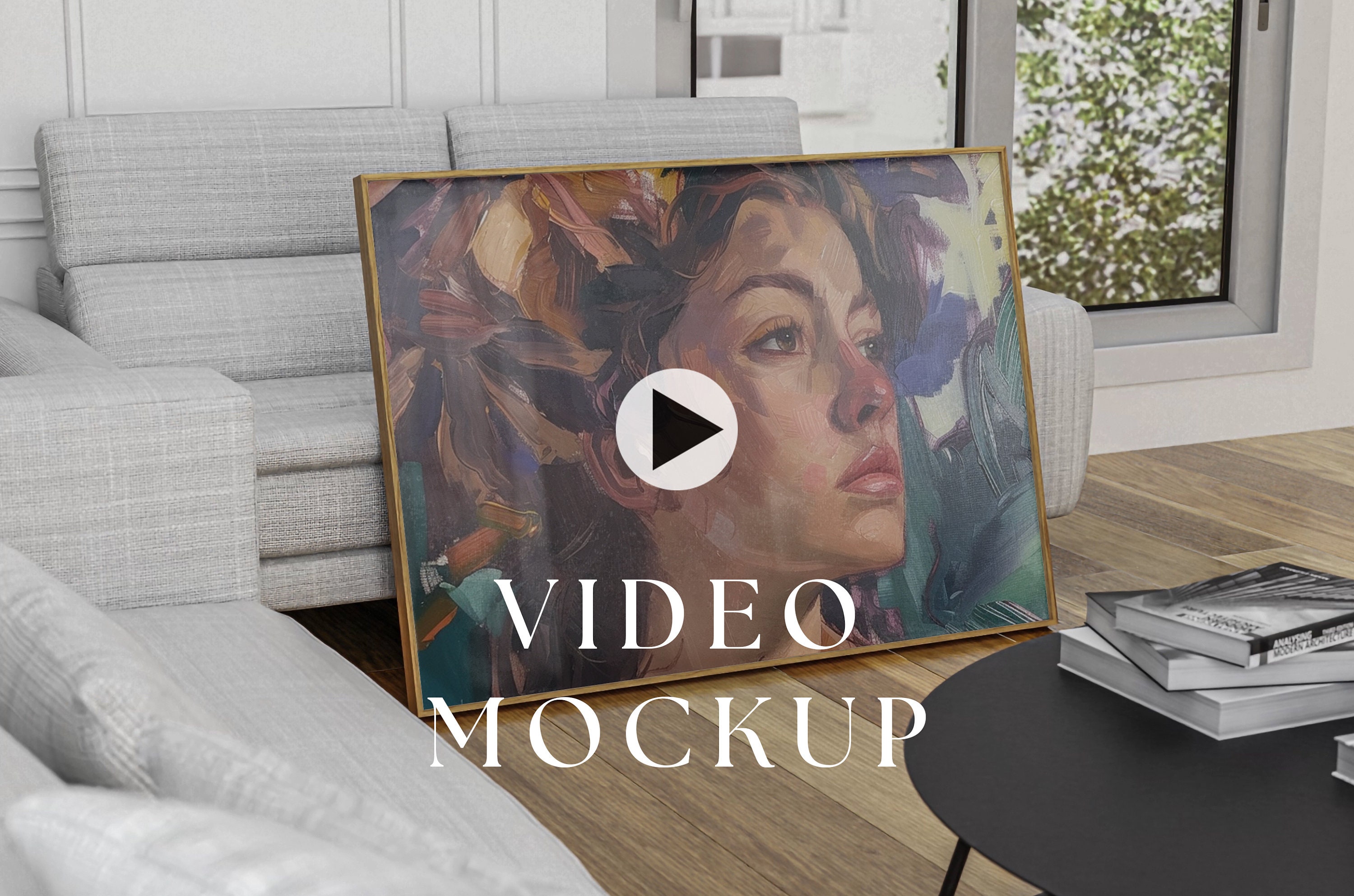 ISO A1 Video Frame Mockup, Animated Frame Mockup, PSD Smart Object ...