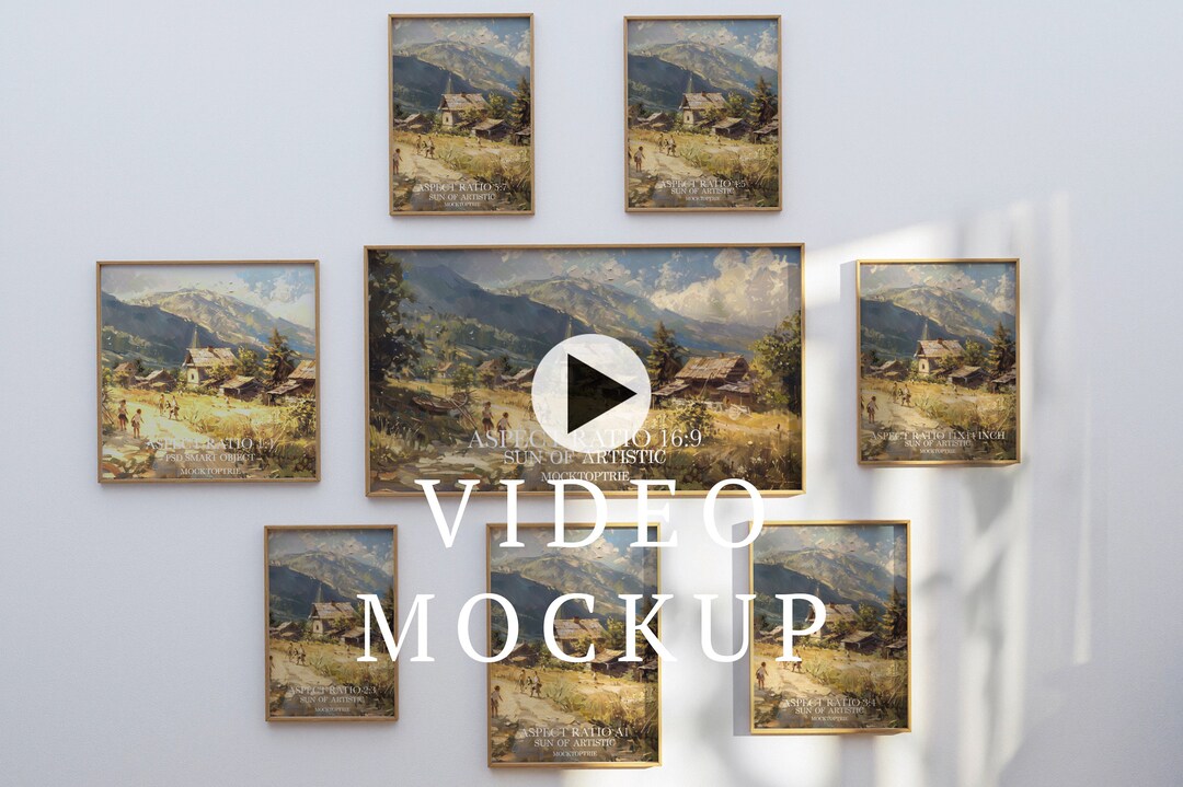 Video Frame Mockup, Animated Frame Mockup, Smart Object, PSD Smart ...