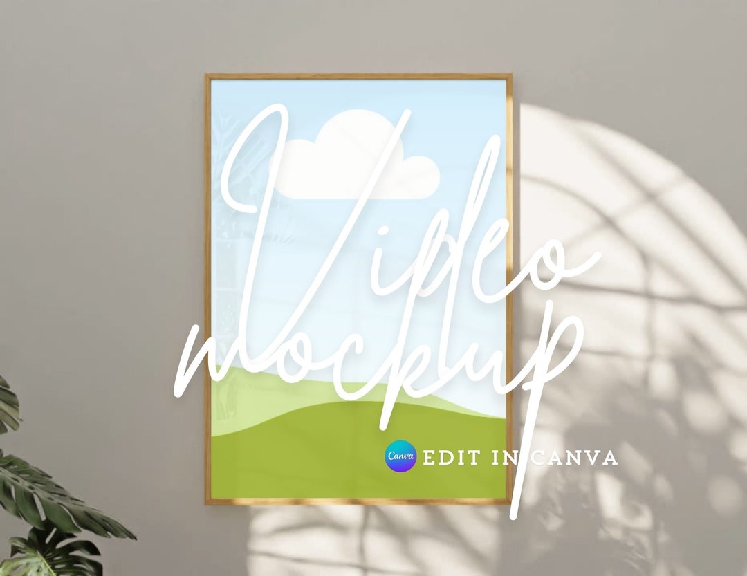 ISO A1 Video Frame Mockup, Animated Frame Mockup, Canva Edit, Print Art ...