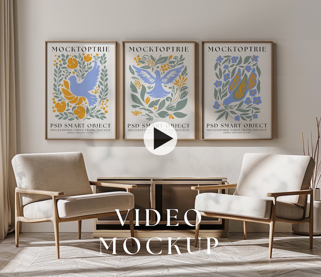 Video Frame ISO A1 Mockup, Animated Frame Mockup, PSD Smart Object ...