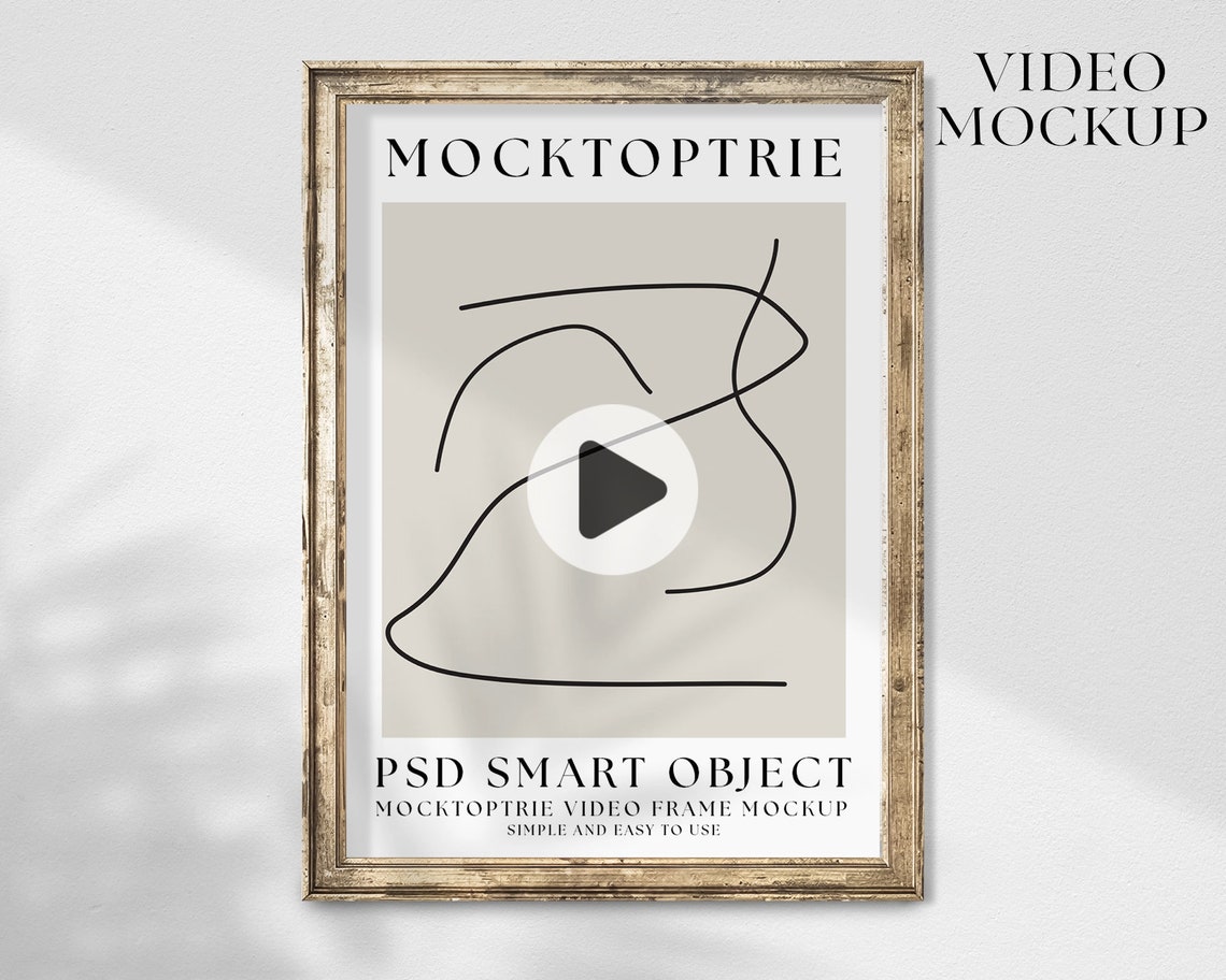 Video Frame ISO A4 Mockup, Animated Frame Mockup, PSD Smart Object ...