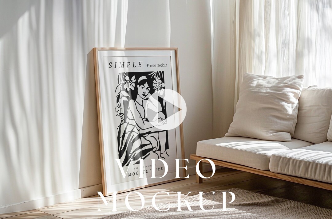 Video Frame ISO A1 Mockup, Animated Frame Mockup, PSD Smart Object ...