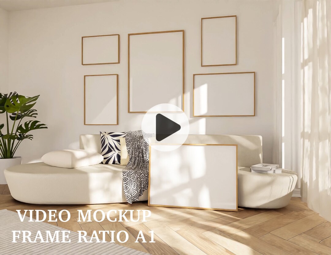 Video Frame ISO A1 Mockup, Animated Frame Mockup, PSD Smart Object ...