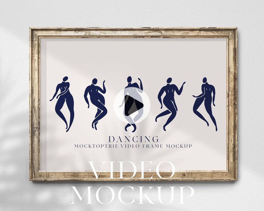 Video Frame ISO A4 Mockup, Animated Frame Mockup, PSD Smart Object ...