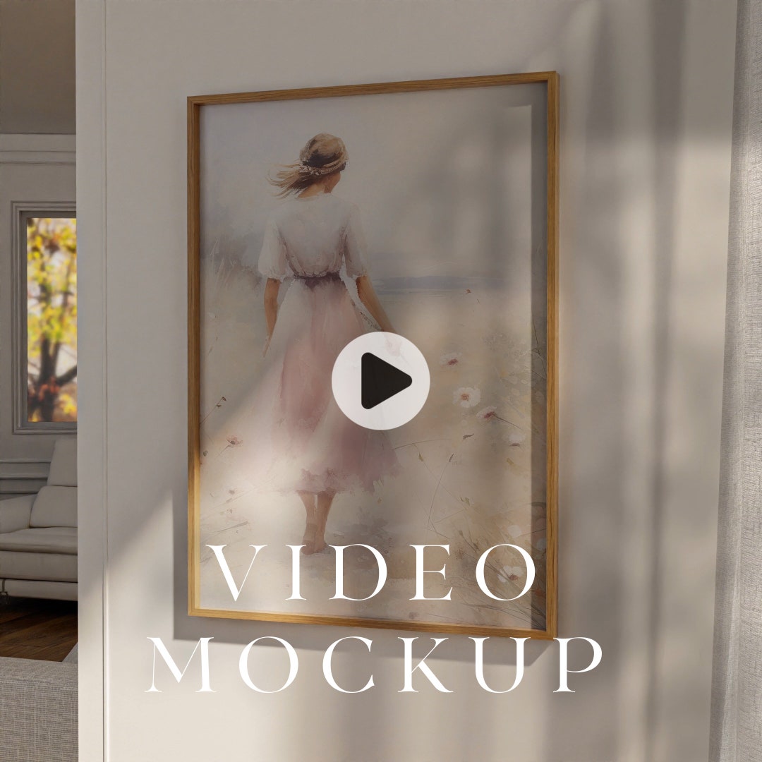 Video Frame ISO A1 Mockup, Animated Frame Mockup, PSD Smart Object ...
