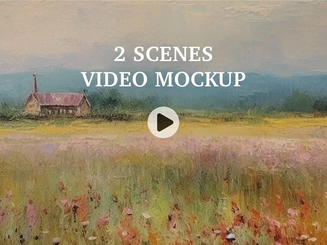 2 Scenes Video Frame 16:9 Mockup, Animated Frame Mockup, PSD Smart ...