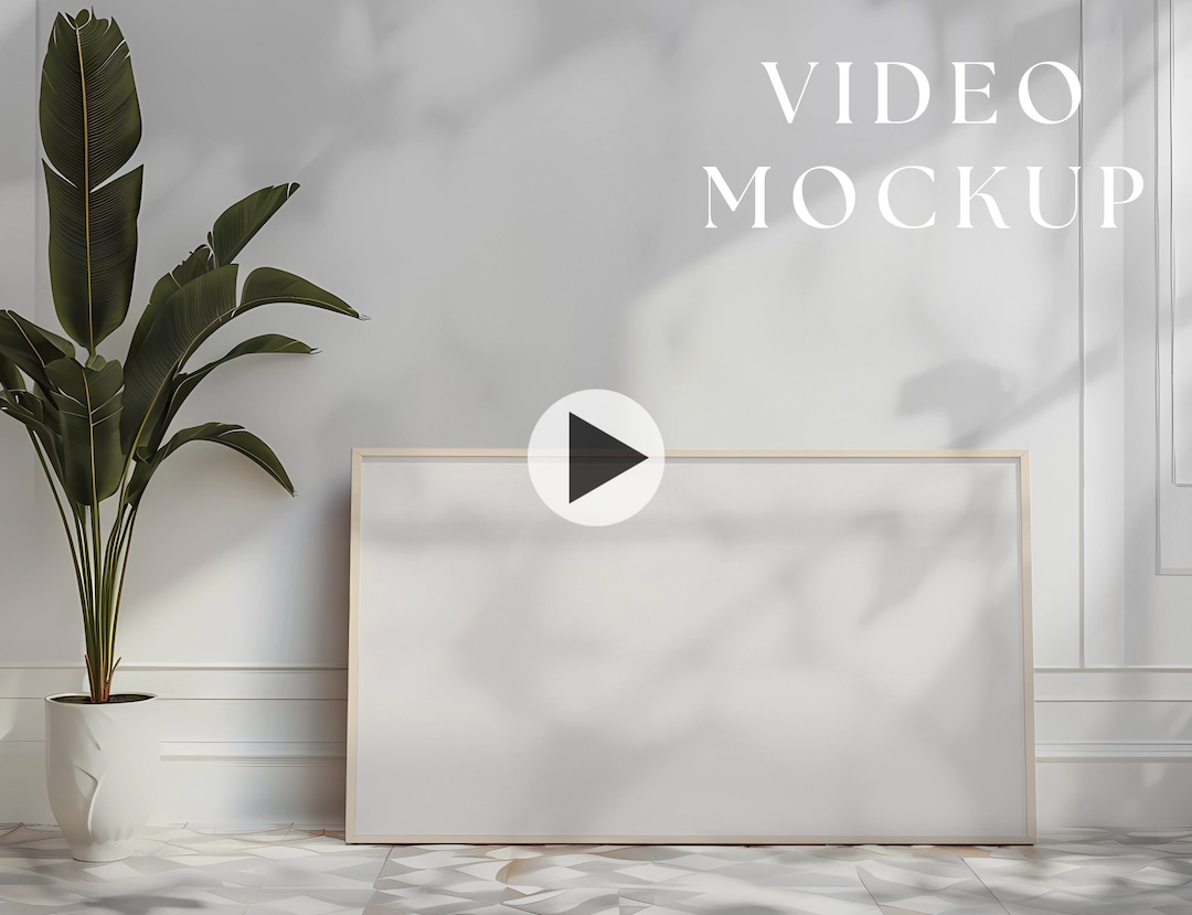 3 Scenes 16x9 Video Frame Mockup, Animated Frame Mockup, PSD Smart ...