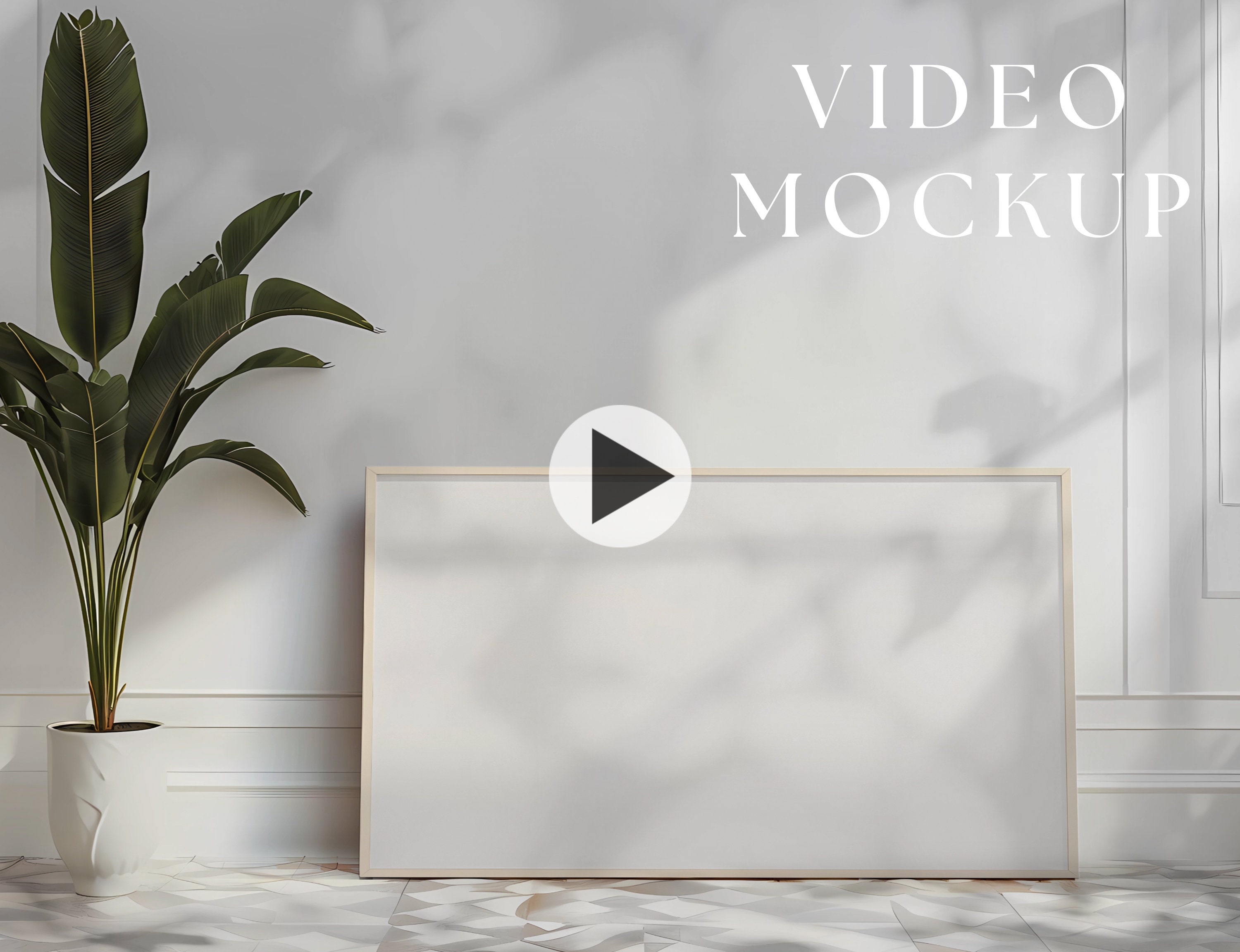 3 Scenes 16x9 Video Frame Mockup, Animated Frame Mockup, PSD Smart ...