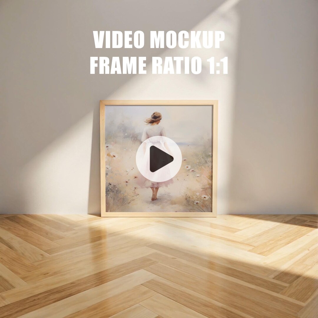 1X1 Frame Video Mockup, Animated Frame Mockup, PSD Smart Object ...