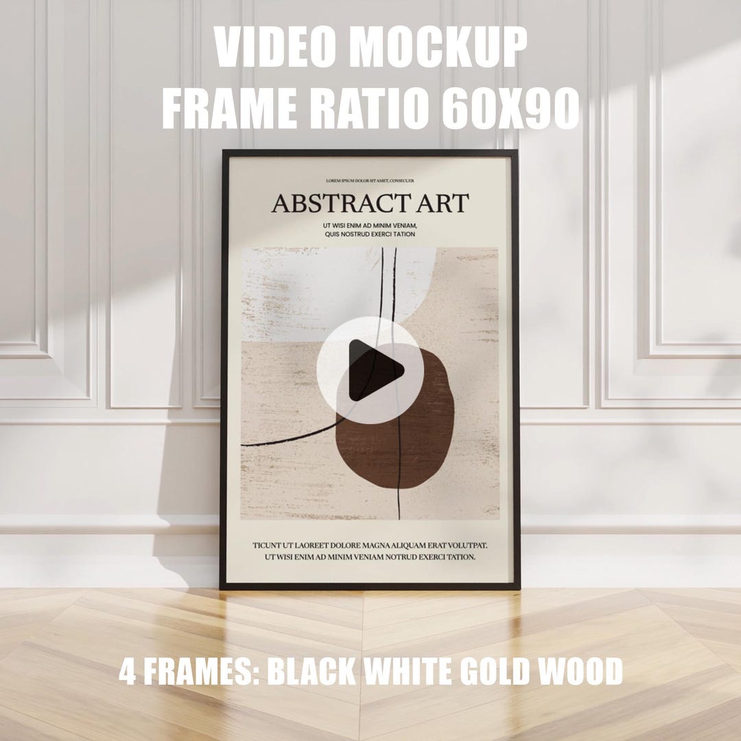 4 Frames Ratio 60X90, Animated Frame Mockup, PSD Smart Object, Vertical ...