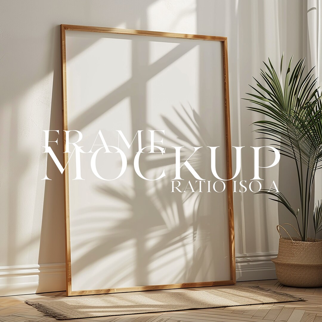 ISO A Frame Mockup, PSD Smart Object, Vertical Frame Mockup, Wall Art ...