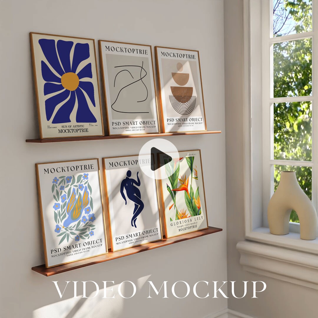 Video Frame ISO A1 Mockup, Animated Frame Mockup, PSD Smart Object ...