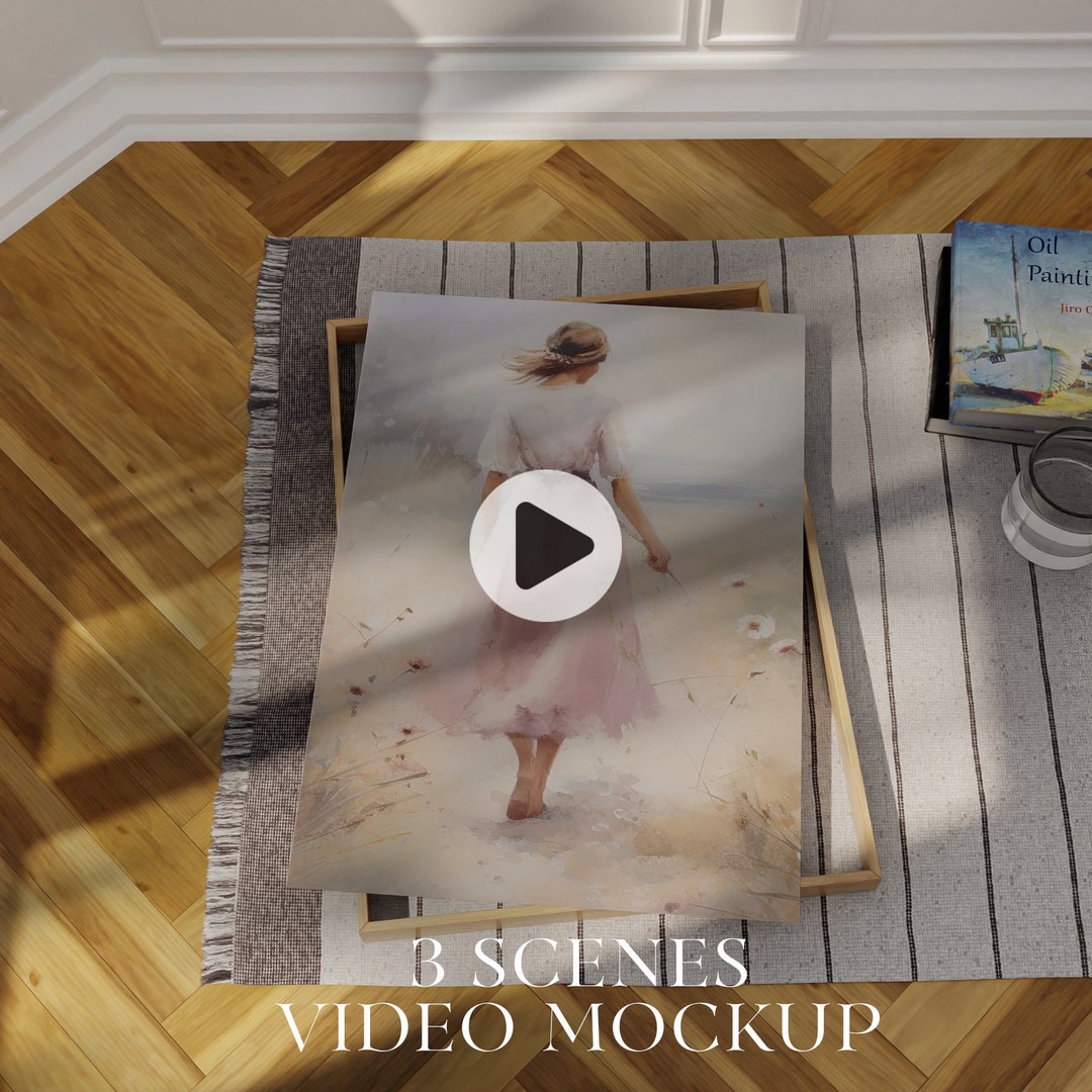 3 Scenes Video Frame ISO A1 Mockup, Animated Frame Mockup, PSD Smart ...